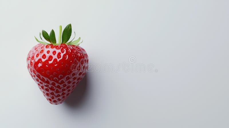 Strawberry Plant on White Background Stock Illustration - Illustration ...