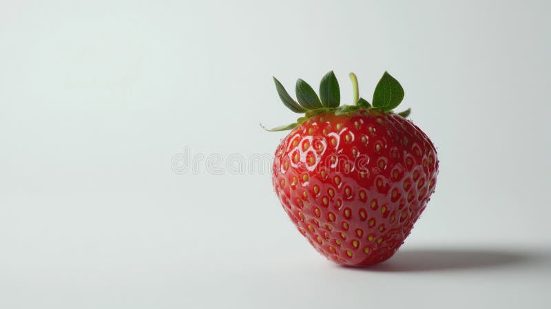 Strawberry Plant on White Background Stock Illustration - Illustration ...