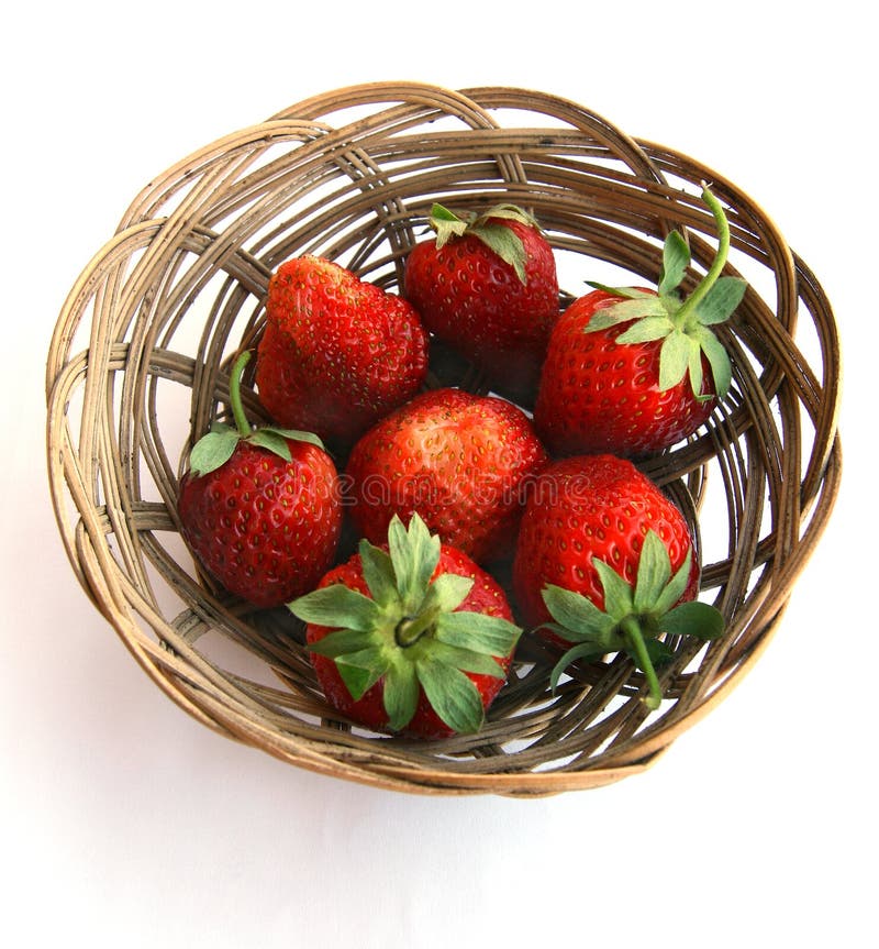 Strawberry in a plate. stock photo. Image of white, plate - 2708114