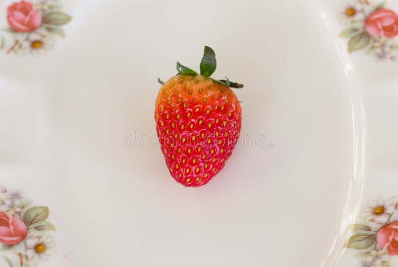 Strawberry on plate stock image. Image of closeup, natural - 52680459