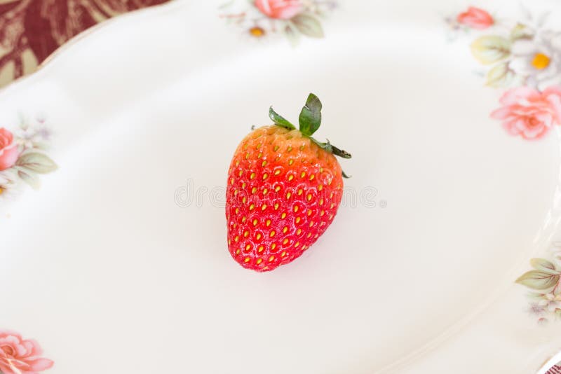 Strawberry on plate stock photo. Image of sweet, beautiful - 52680504
