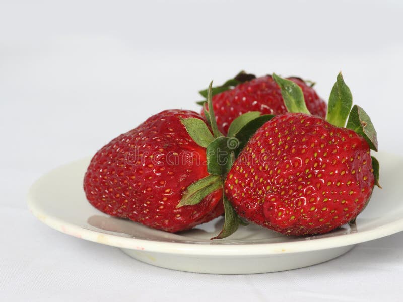 Strawberry on a plate stock image. Image of strawberry - 54219777