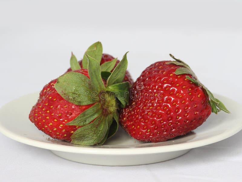 Strawberry on a plate stock photo. Image of plate, berry - 54225414