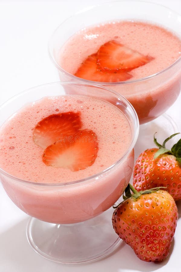 Strawberry Pudding stock photo. Image of food, glass, dessert - 9169900