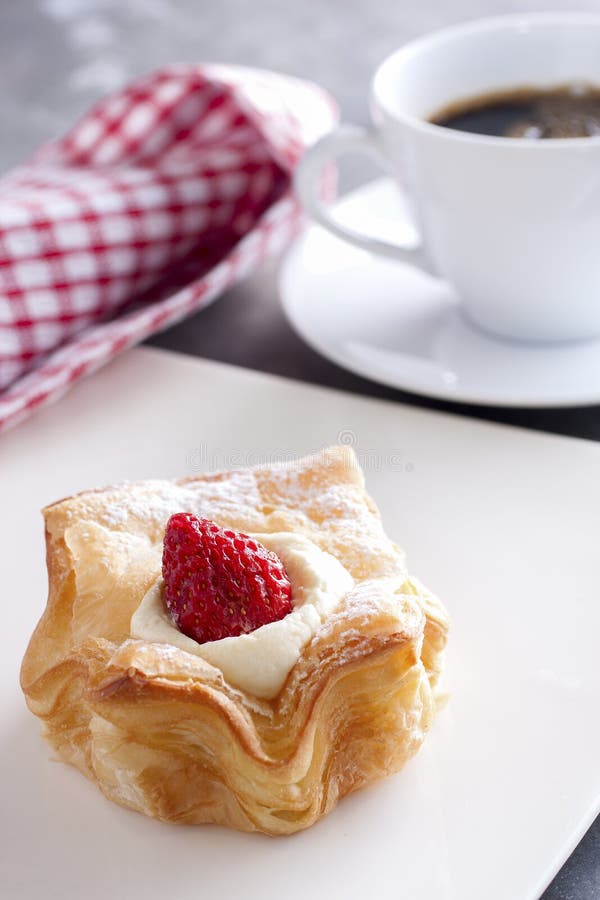 Strawberry puff stock image. Image of delicious, coffee - 38287843
