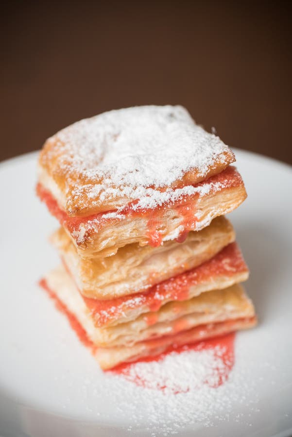 Strawberry puff stock image. Image of homemade, puff - 78956881