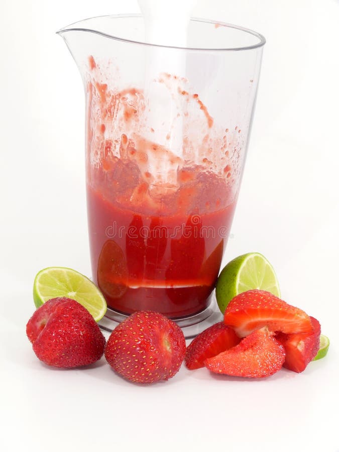 Strawberry puree stock photo. Image of isolated, lime - 19915784