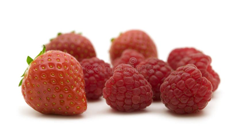 Strawberry and raspberry stock image. Image of fragrance - 6945053