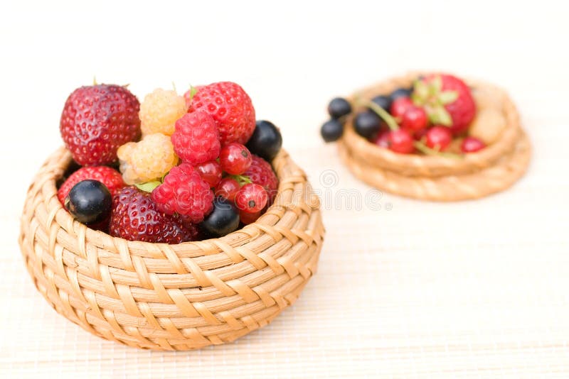 Strawberry, Raspberry, Black Currant, Red Currant Stock Photo - Image ...