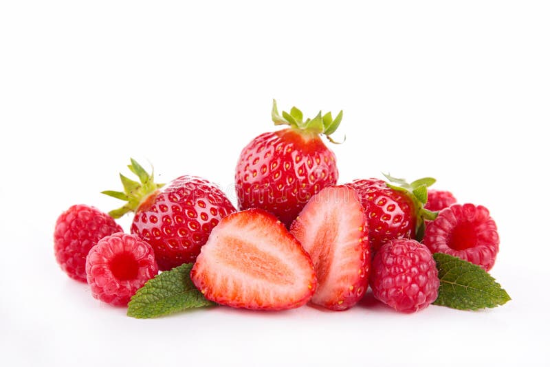 Strawberry and raspberry stock photo. Image of fresh - 41128290