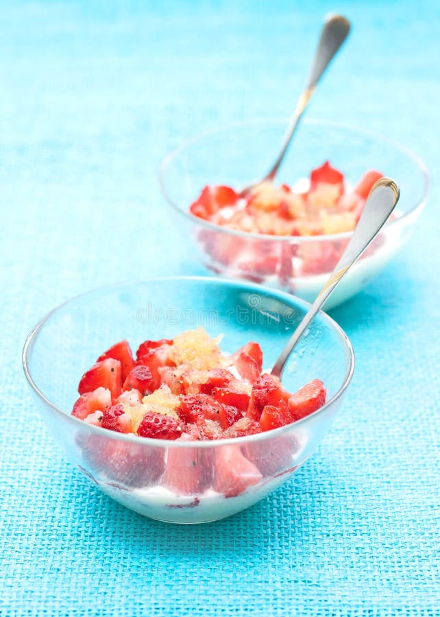 Strawberry romanoff stock photo. Image of gourmet, macro - 15424972