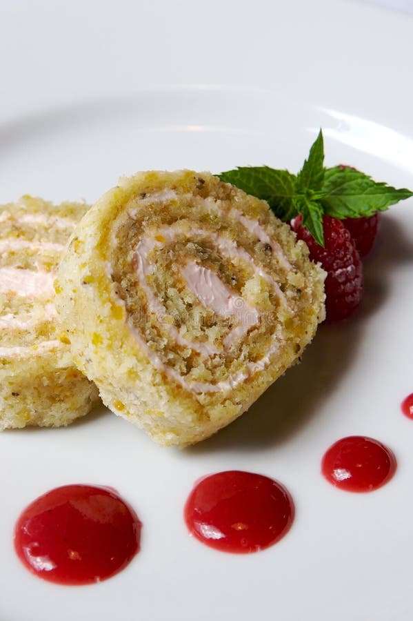 Strawberry Roulade stock image. Image of cake, glazed - 3789549