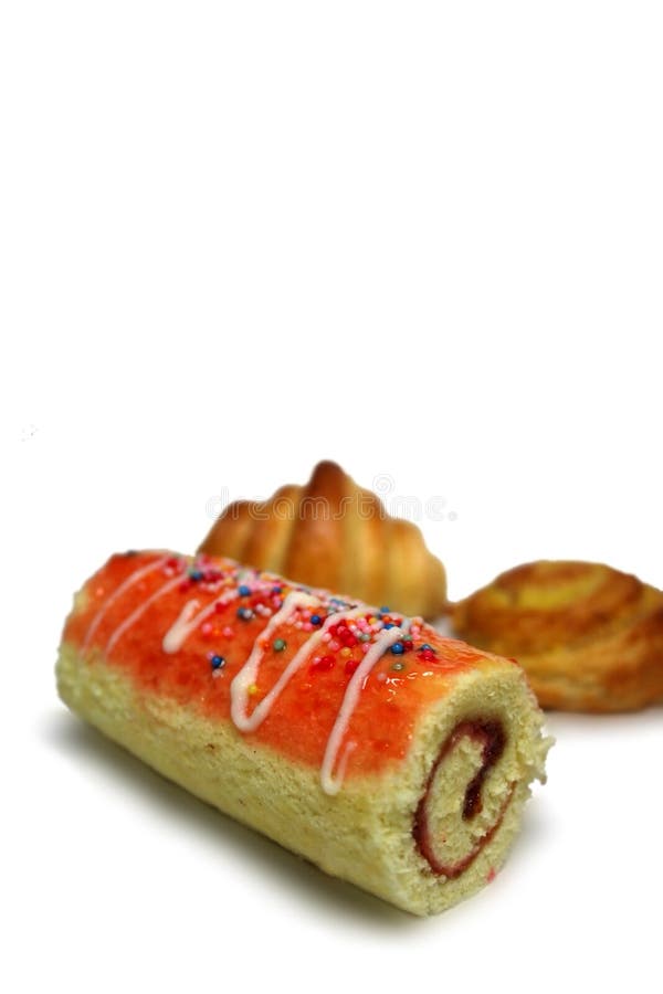 Strawberry Roulade Cake Pastry Stock Photo - Image of cookies, catering ...