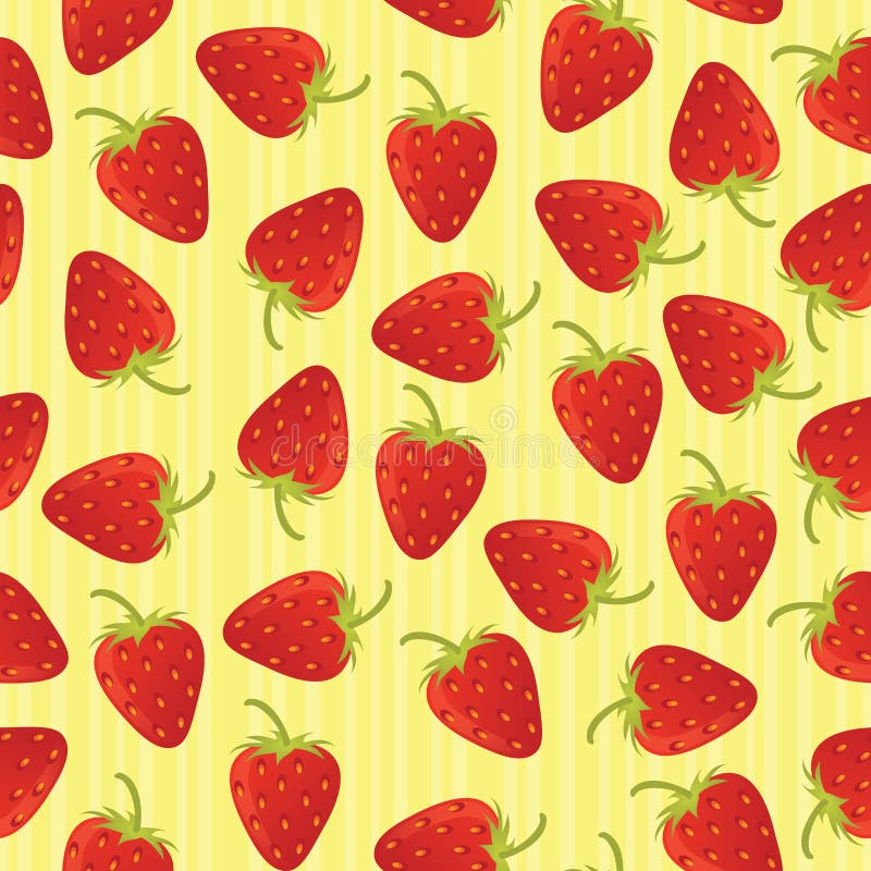 Strawberry Seamless Pattern Stock Vector - Illustration of carved ...