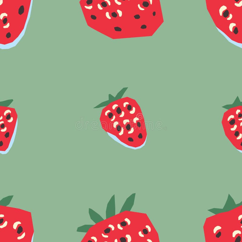 A Strawberry Seamless Pattern is Perfect for Creating Fresh and ...