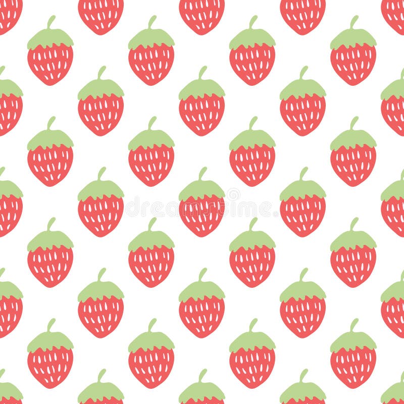Strawberry Seamless Pattern Stock Vector - Illustration of paper ...