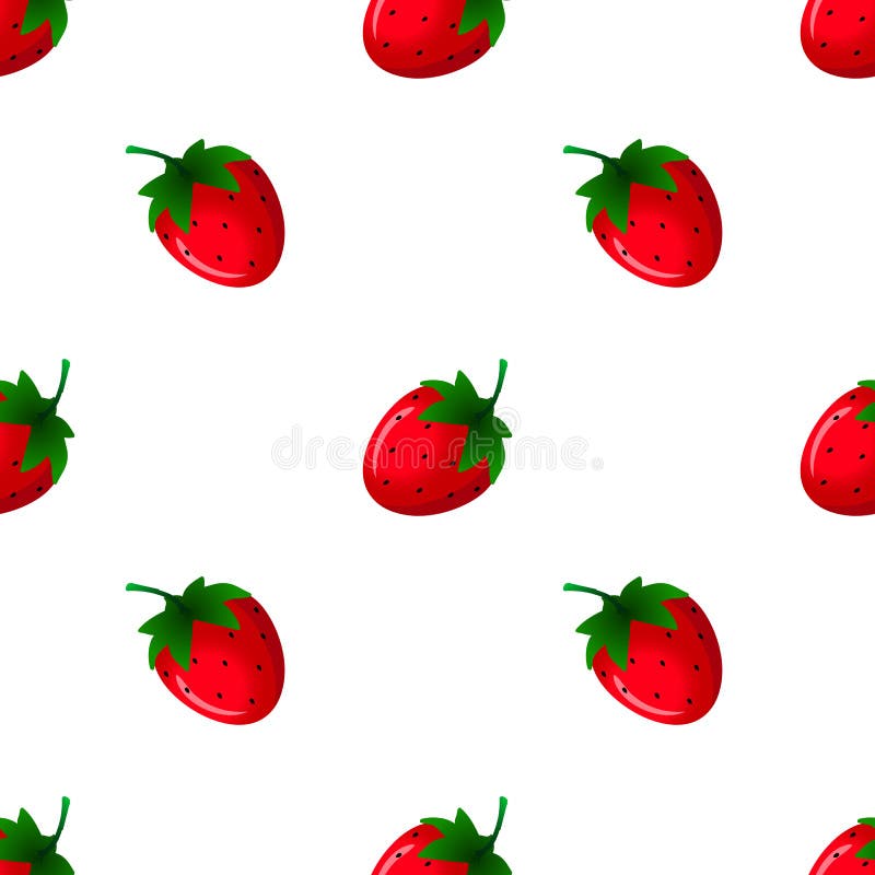 Strawberry Seamless Pattern. Vector Illustration. Stock Vector ...