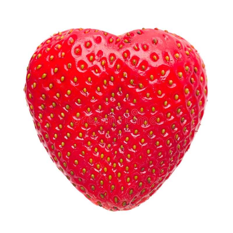 Strawberry in Shape of a Heart Stock Image - Image of dessert, diet ...