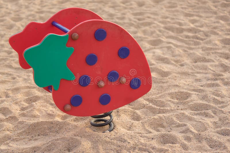 Strawberry-shaped Game from a Playground Stock Image - Image of ...