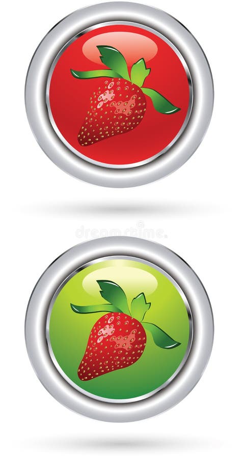 Strawberry with Sign Illustration Stock Vector - Illustration of stem ...