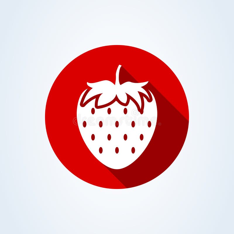 Strawberry Simple Flat Style. Vector Illustration Icon Isolated on ...