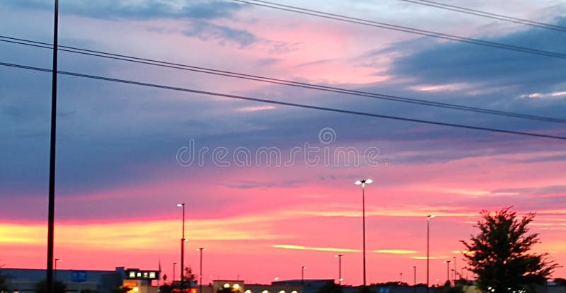 Strawberry sky stock photo. Image of electricity, line - 199286484
