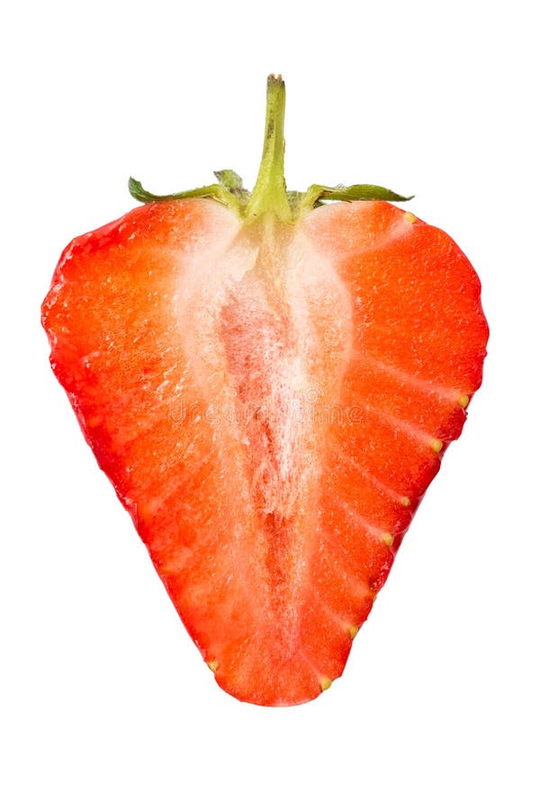 Strawberry Slice Isolated stock image. Image of closeup - 40721305