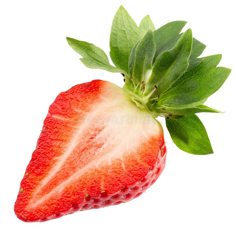 Strawberry Slice Isolated on the White Background Stock Image - Image ...