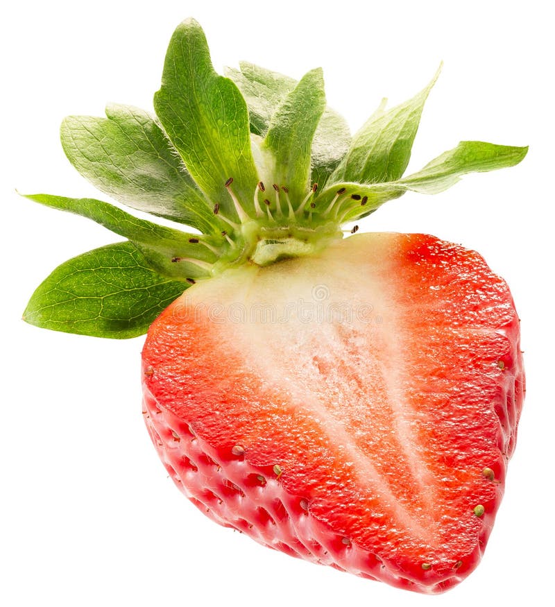 Strawberry Slice Isolated on the White Background Stock Image - Image ...
