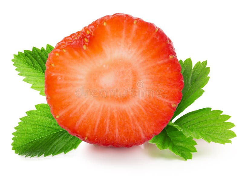 Strawberry Slice Isolated on the White Background Stock Image - Image ...