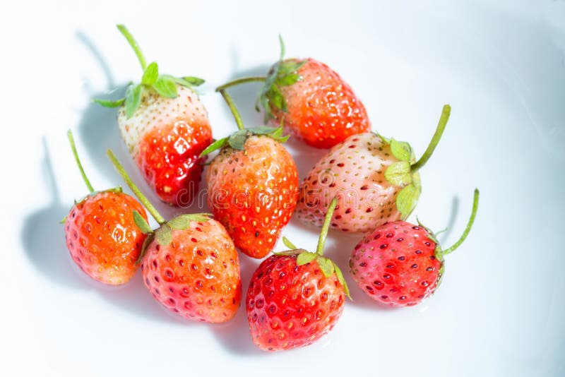 Strawberry in a Small Clear Glass Stock Image - Image of delicious ...