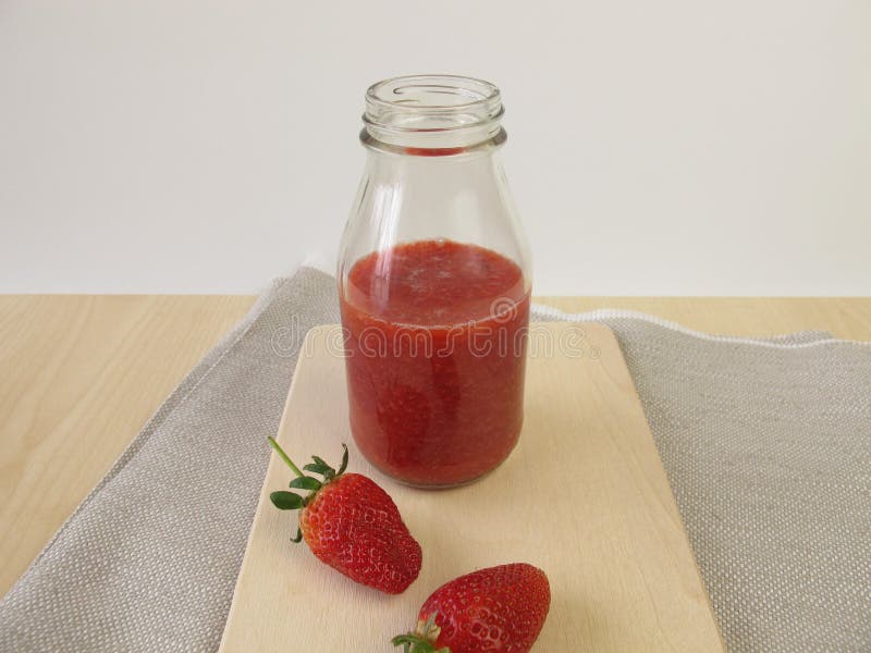 Strawberry smoothie stock photo. Image of pureed, fruit - 52540588