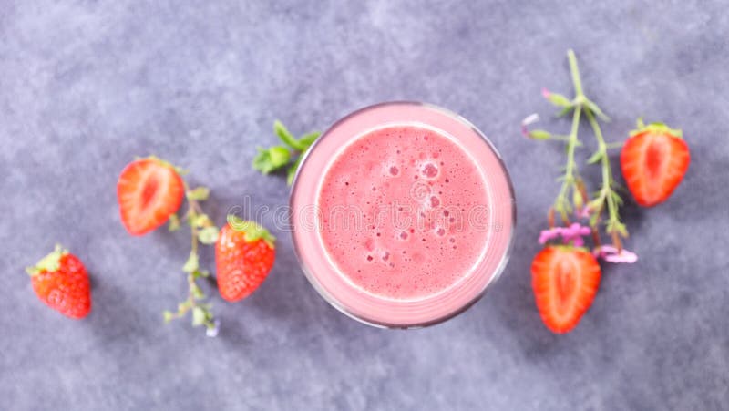 Strawberry smoothie stock image. Image of view, smoothie - 217363021