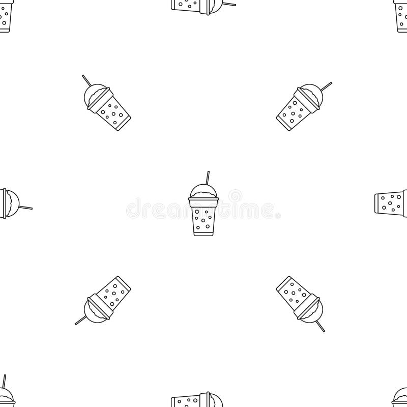 Strawberry Smoothie Pattern Seamless Vector Stock Vector - Illustration ...