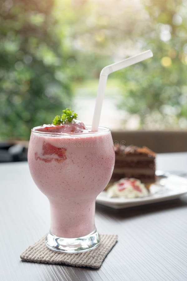 Strawberry Smoothie, Sweet and Refresh Drink. Stock Photo - Image of ...