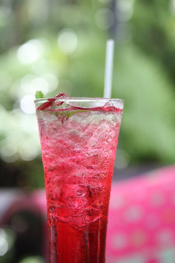 Strawberry soda stock photo. Image of juice, martini - 141547180