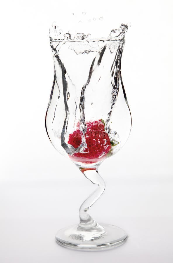 Strawberry Splash stock photo. Image of water, beverage - 21921950
