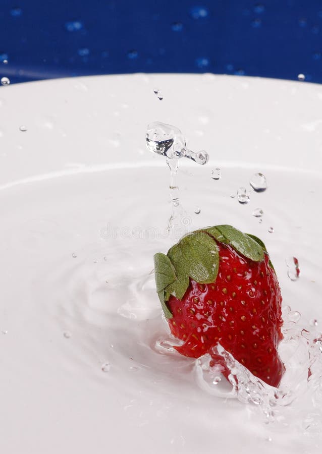 Strawberry Splash stock photo. Image of seeds, fruit, splash - 510102