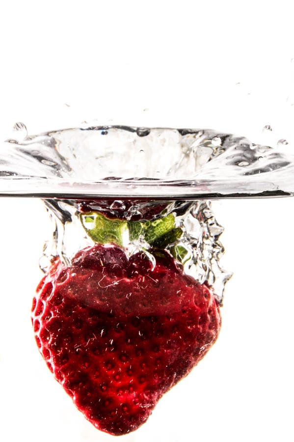 Strawberry splash stock image. Image of refreshing, water - 49630849