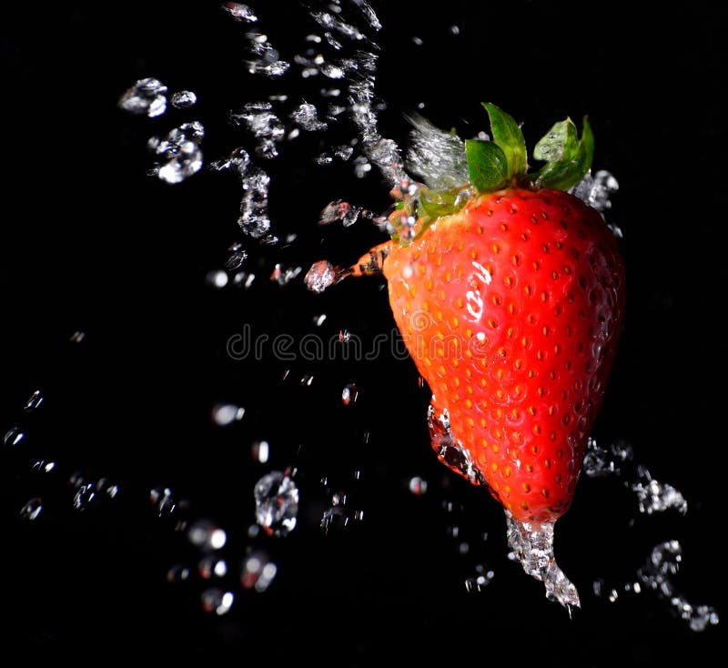 Strawberry splash stock photo. Image of blurry, strawberry - 44231208