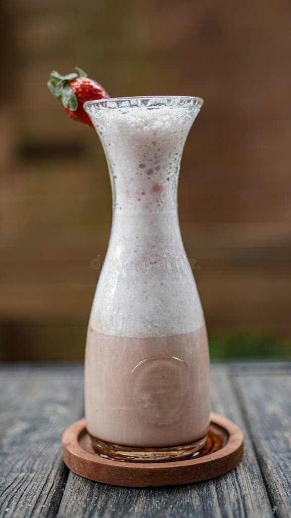 Strawberry Squash Drink on Top Table Stock Image - Image of alcohol ...