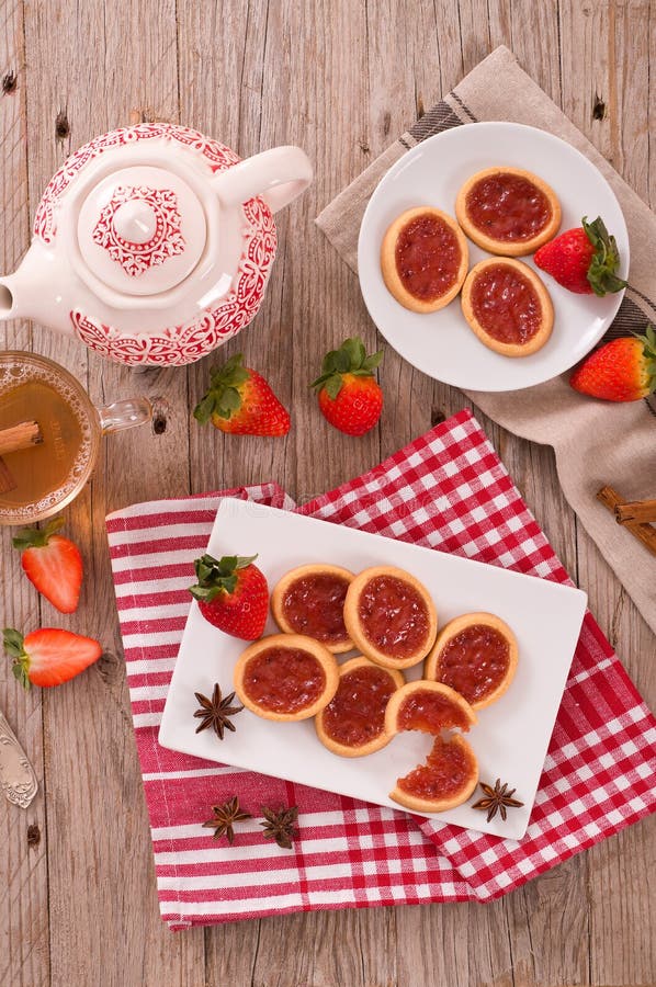 Strawberry tartlets stock photo. Image of dessert, freshness - 251789818