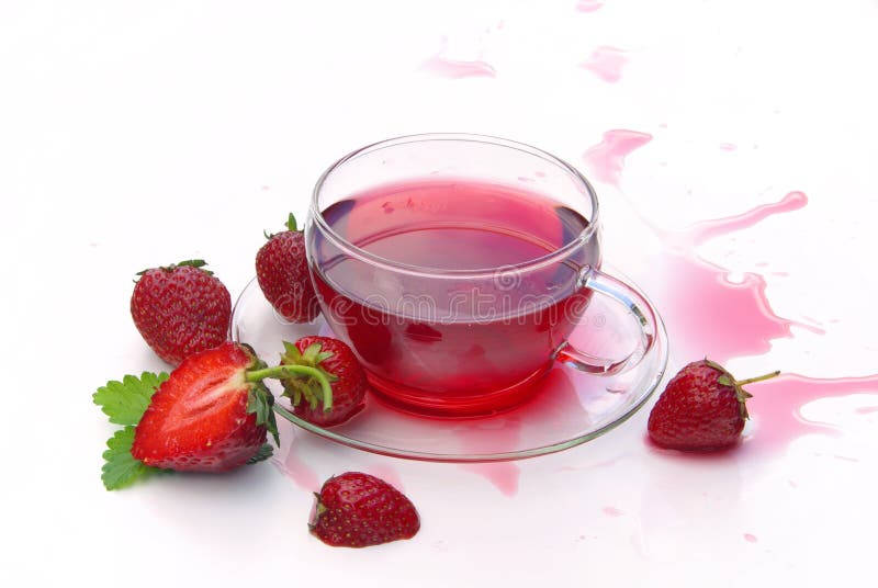 Strawberry tea stock photo. Image of isolated, plant - 10170494