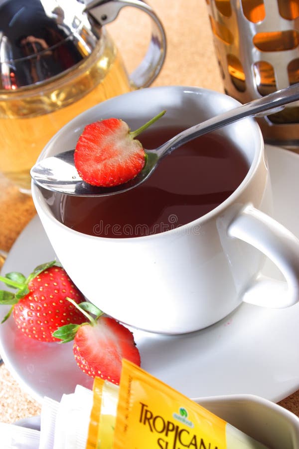 Strawberry tea stock image. Image of strawberry, sugar - 13159381