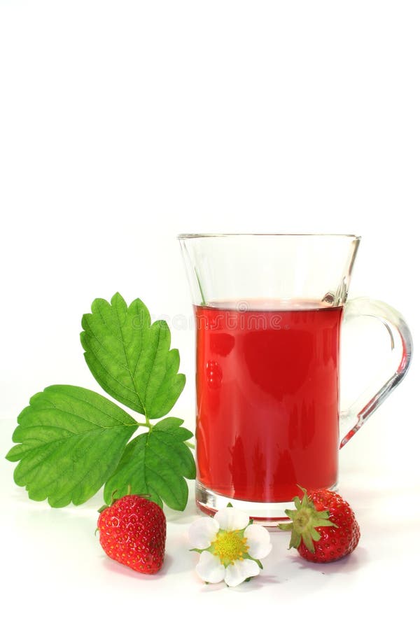 Strawberry tea stock photo. Image of glass, strawberry - 14547728