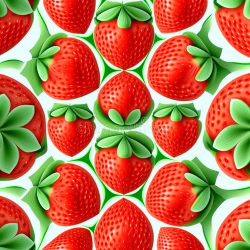 Strawberry themed pattern stock illustration. Illustration of fiber ...