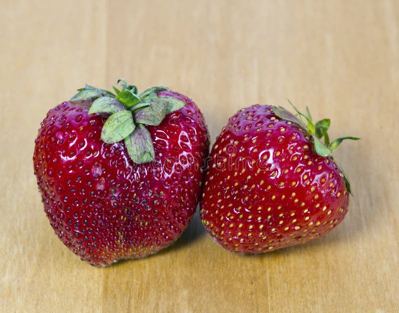 Strawberry, Two Ripe Red Berries Stock Image - Image of strawberry ...