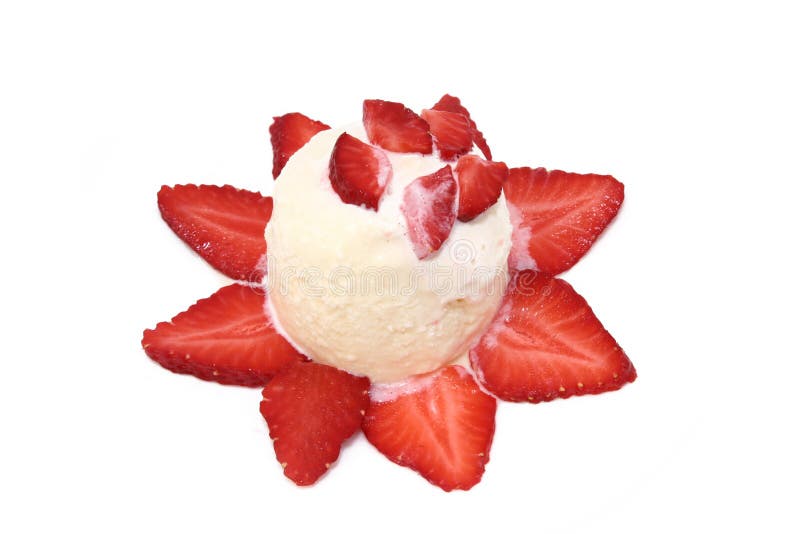 Strawberry and Vanilla Ice Cream Stock Image - Image of lifestyle ...