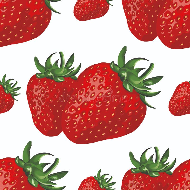 Strawberry Vector Pattern. Vector Isolated Pattern Stock Vector ...