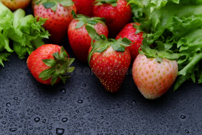 Strawberry and vegetable stock photo. Image of natural - 138462246